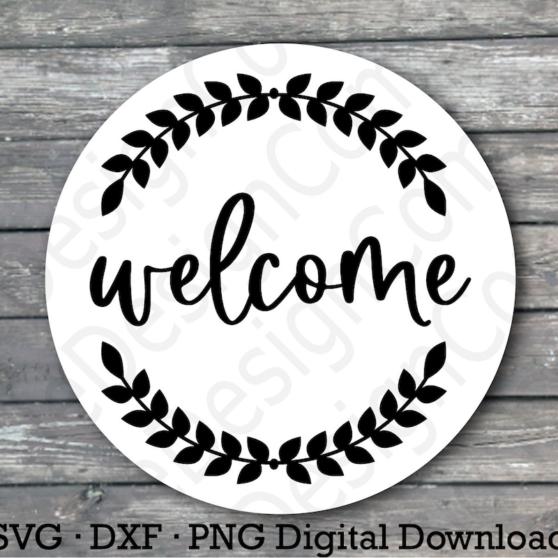 Round Welcome Sign - Etsy