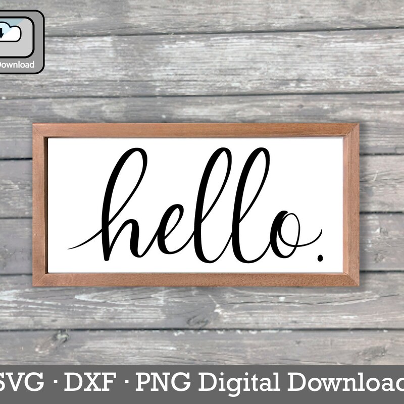 Hello Stencil - Etsy