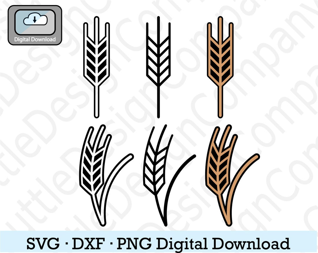 Wheat Svg, Wheat Vector File, Wheat Cut File, Wheat Dxf, Png, Eps ...
