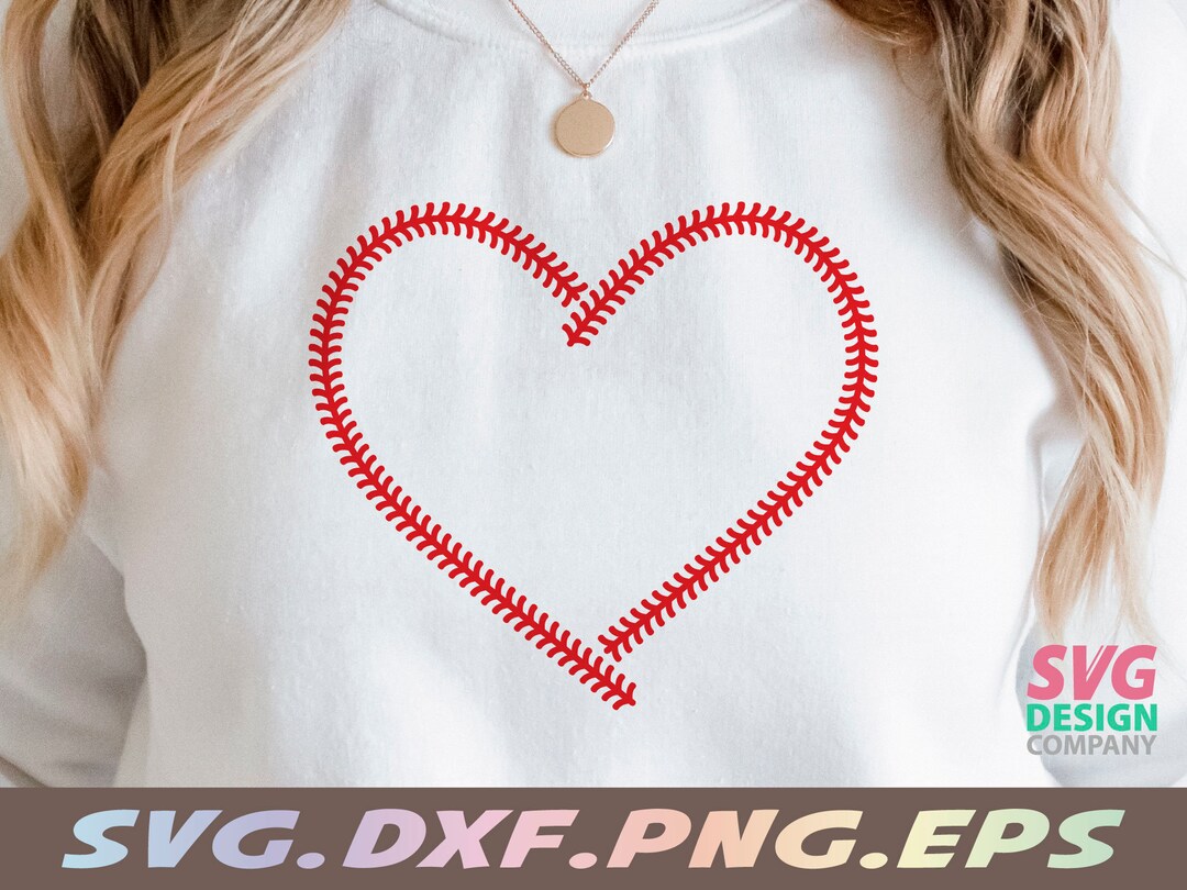 Baseball Heart Svg, Softball Heart Svg for Cricut, Baseball Stiches ...