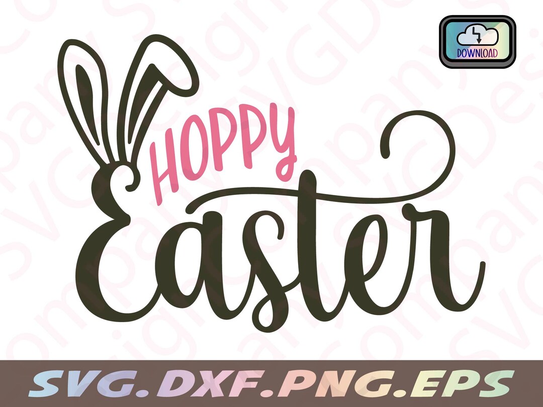 Hoppy Easter SVG: Bunny Ears, Cricut Cut File (digital Download) - Etsy