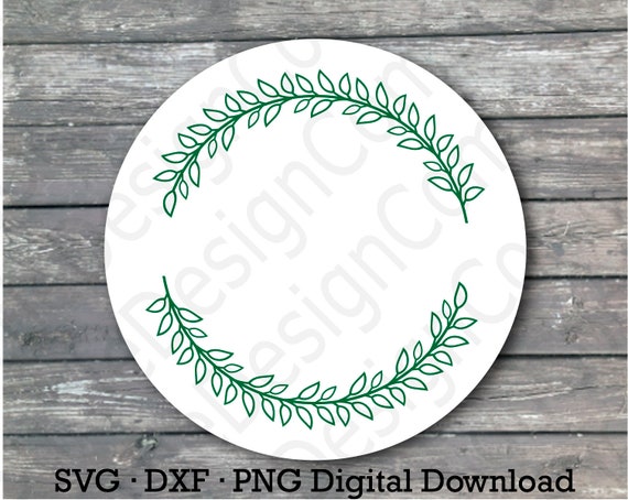 Round Leaf Border Svg Circular Border Svg Wedding Frame - Etsy