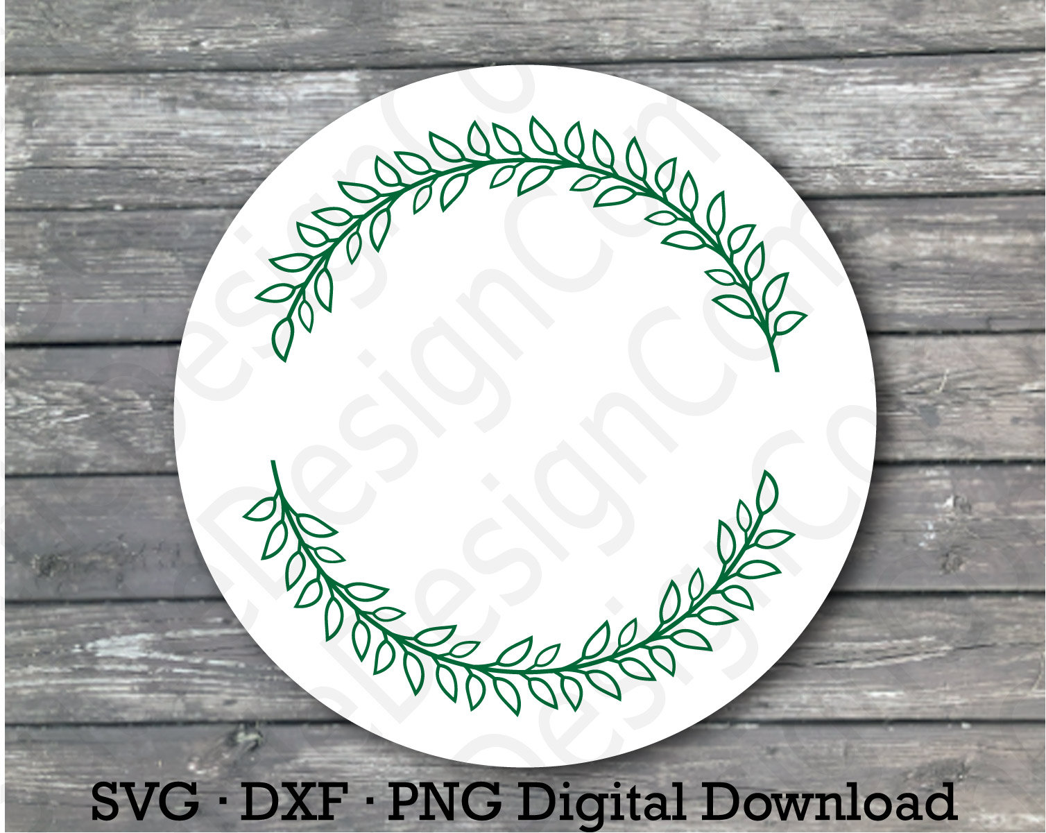 Round Leaf Border Svg Circular Border Svg Wedding Frame | Etsy