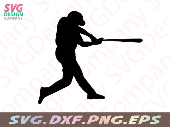 Baseball Player Batting Silhouette