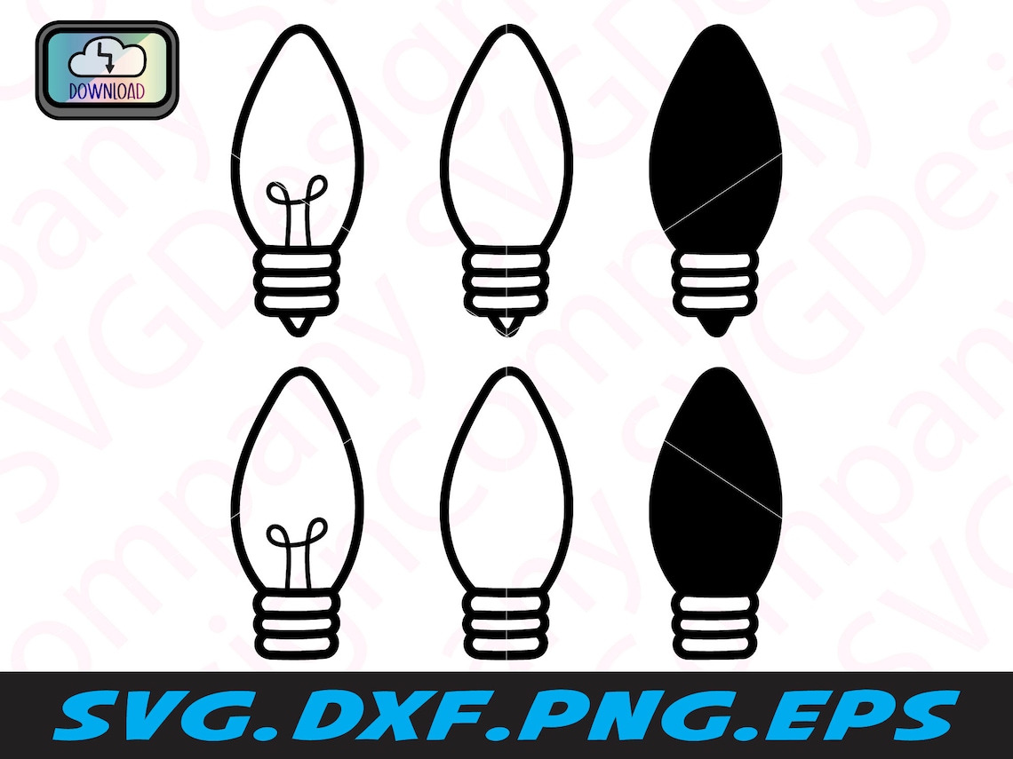 Christmas Light Svg Bundle Christmas Bulbs Svg Bundle | Etsy