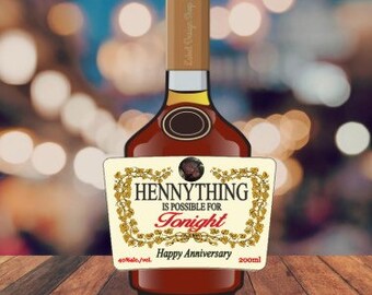 Birthday Custom Label 1738 Cognac Custom Label Personalized - Etsy