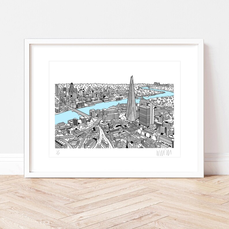 The Shard, London Limited Edition Screen Print, Architectural Print ...