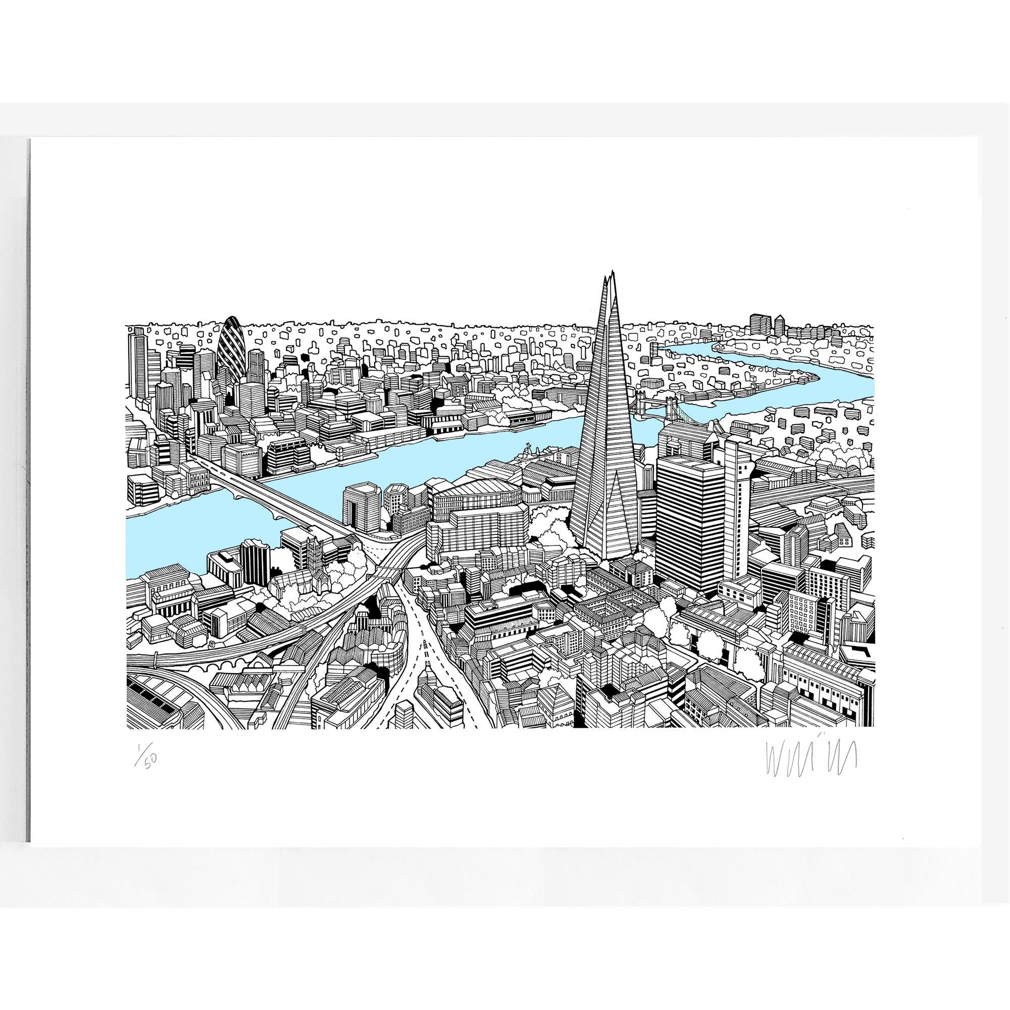 The Shard, London Limited Edition Screen Print, Architectural Print ...