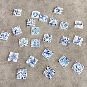Miniature Stone Tiles, Crafts Wall Mosaics, 1:12 Scale Small Square ...