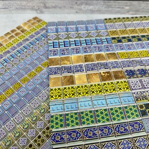 Dome of the Rock Miniature Tiles, Temple Mount Hobby Tiles, 1:12 Scale ...