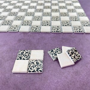 Dollhouse Tile Flooring, Miniature Furniture, Victorian Floor, 1:12 ...