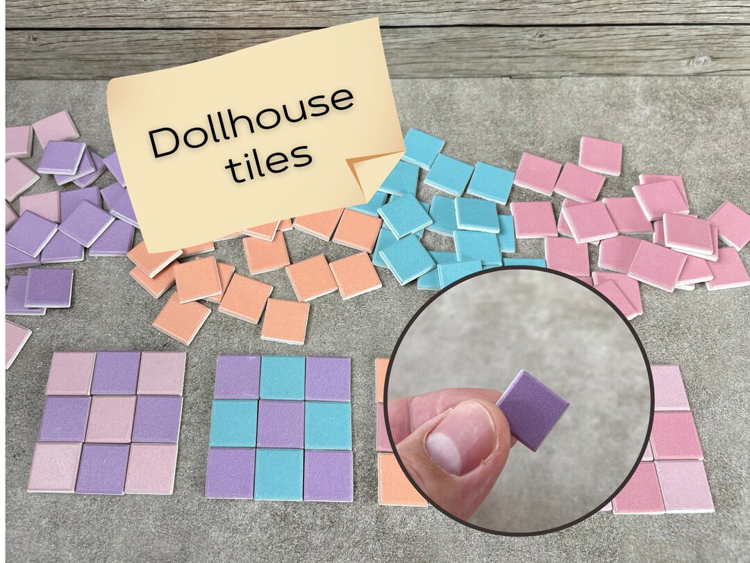 Dollhouse Tile Flooring, Hobby Miniatures Floor Tiles, Antique ...