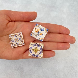 Miniature Stone Tiles, Crafts Wall Mosaics, 1:12 Scale Small Square ...