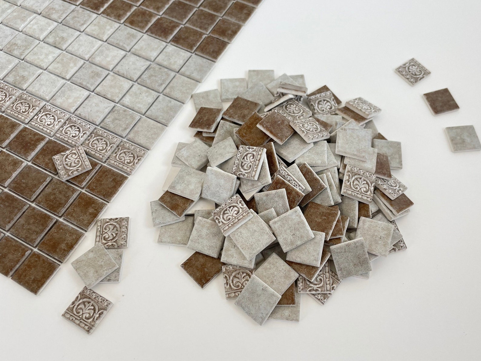 Dollhouse Wall Tiles, Miniature Kitchen Backsplash, 1:12 Scale Small ...