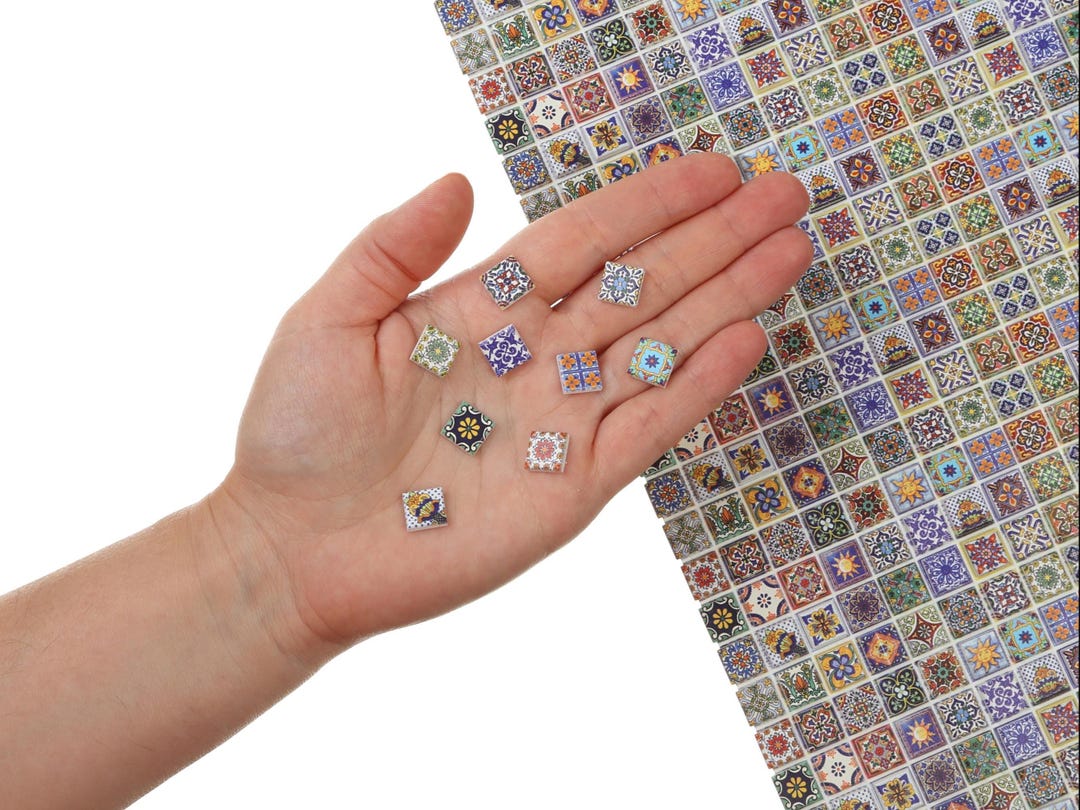 Dollhouse Flooring, Hobby Miniatures Floor Tiles, 1:24 Scale Small ...