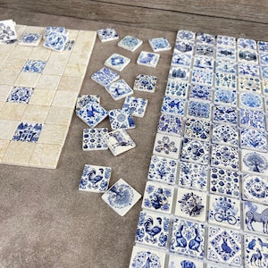 Miniature Stone Tiles, Crafts Wall Mosaics, 1:12 Scale Small Square ...