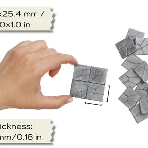 Miniature Scale Paving Stones With Patterns, Fairy Garden Accessories ...