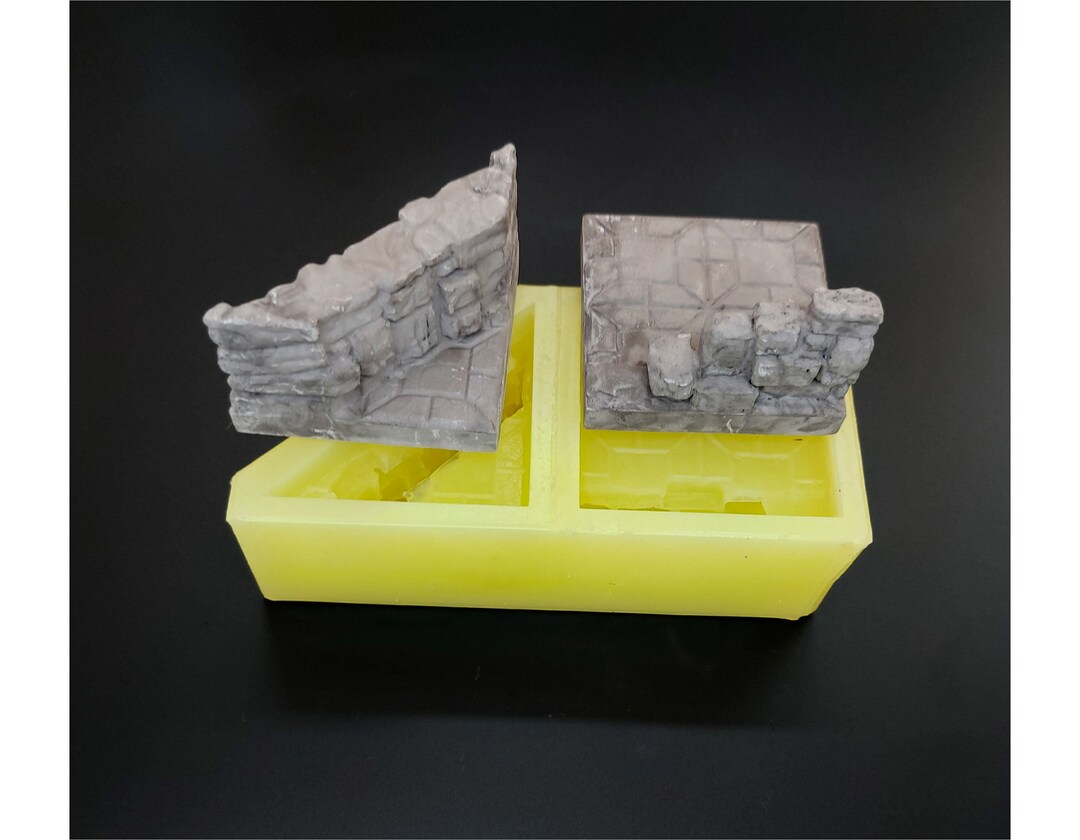 Dungeon Wall Silicone Mold: Dnd Miniature Terrain, Wargame Modular ...
