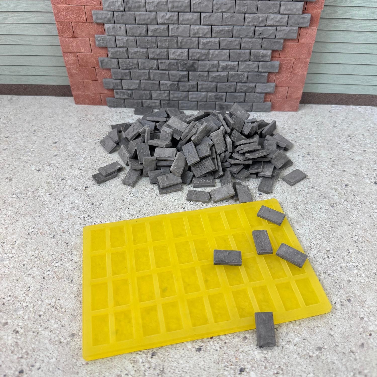 Silicone Mold: Mini Bricks for Crafts, 1/12 Scale Dollhouse Accessories ...