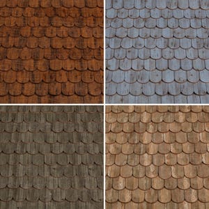 Dollhouse Wooden Roof Shingles, Authentic Miniature Roofing Tiles for a ...