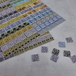 Dome of the Rock Miniature Tiles, Temple Mount Hobby Tiles, 1:12 Scale ...