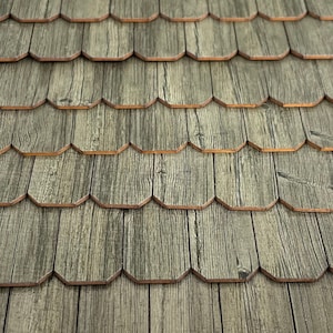 Dollhouse Wooden Roof Shingles, Authentic Miniature Roofing Tiles for a ...