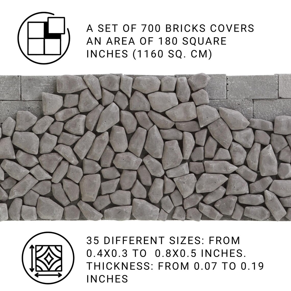 Mini Bricks Silicone Mold: 1/12 Scale Dollhouse Miniature Pavement - Etsy