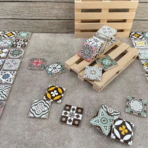 Miniature Ceramic Tiles, 1:12 Scale Small Square Tiles, Crafts Wall ...