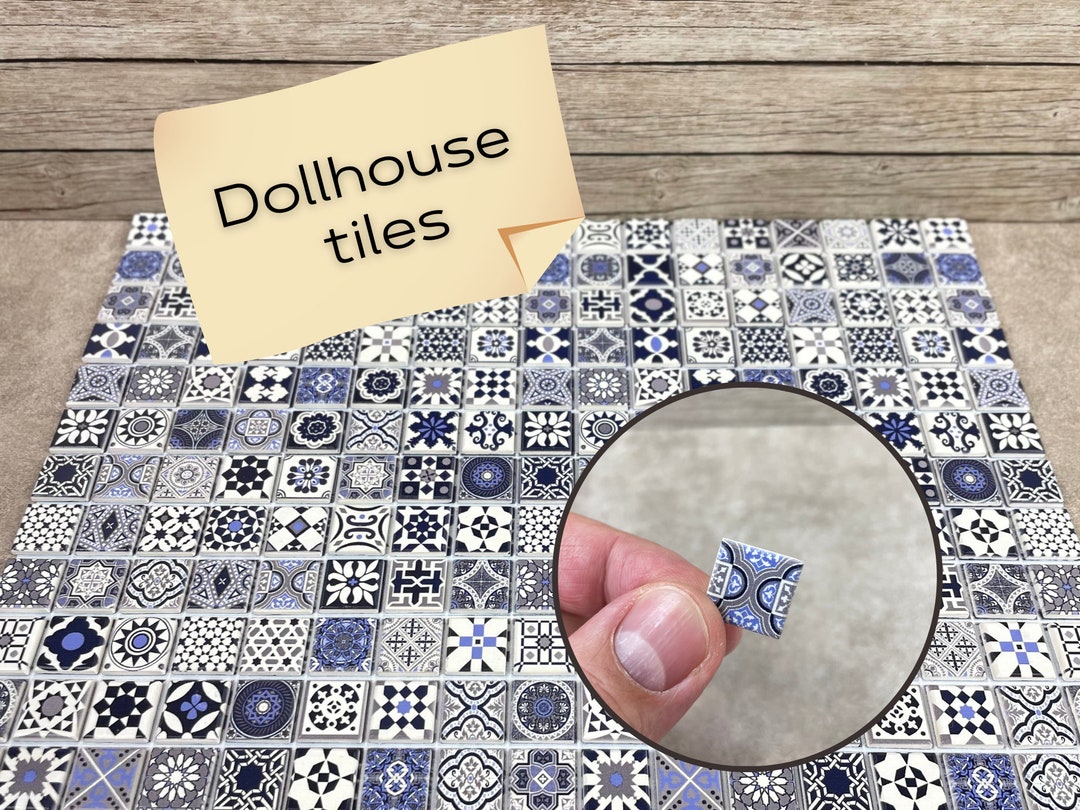 Dollhouse Tile Flooring Hobby Miniatures Floor Tiles Antique - Etsy