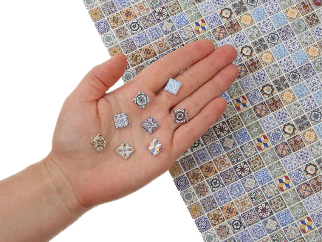 Dollhouse Flooring, Hobby Miniatures Floor Tiles, 1:24 Scale Small ...