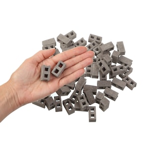 Silicone Mold, Miniature Cinder Block Mold, 1:12 Scale, Mini Bricks ...