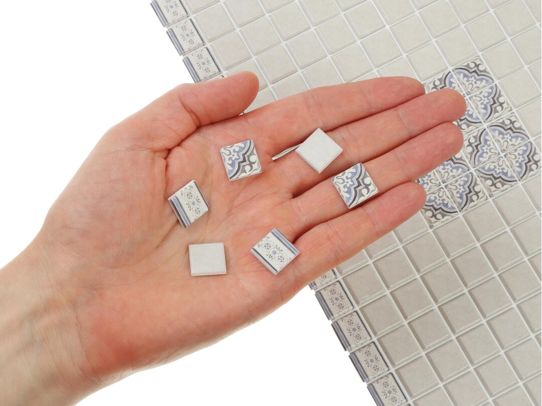 Dollhouse Tile Flooring, Victorian Miniature Floor Tiles, Dollhouse ...