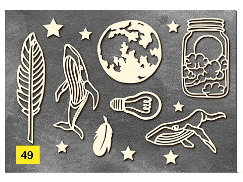 Chipboard/chipboard Pieces in Sets/paper for Scrapbooking/chip Board ...