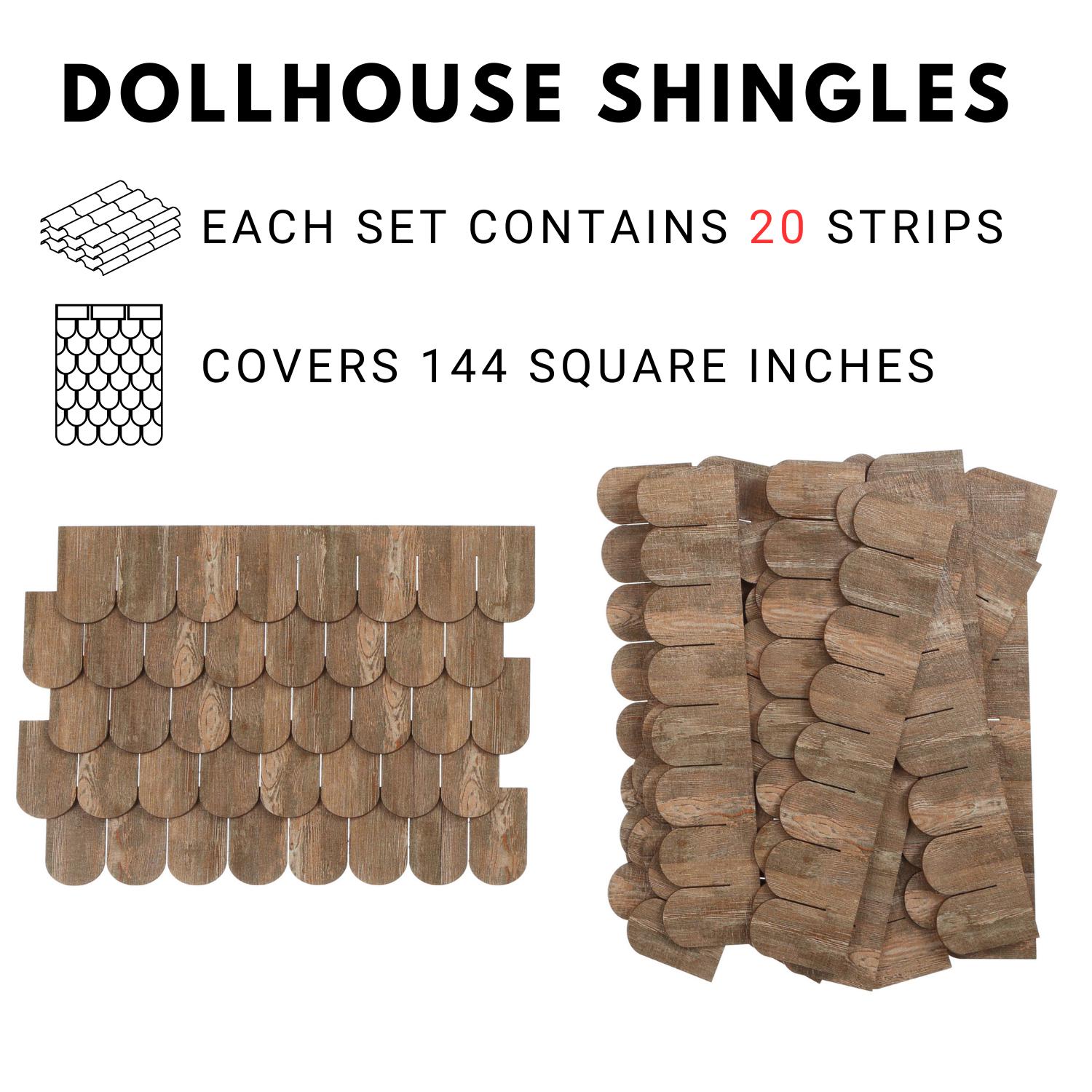 Dollhouse Wooden Roof Shingles, Authentic Miniature Roofing Tiles for a ...