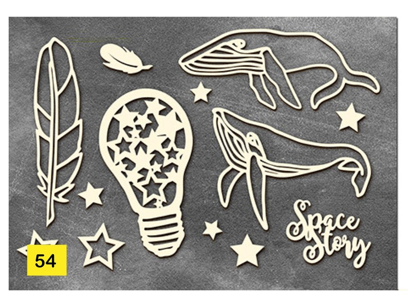 Chipboard/chipboard Pieces in Sets/paper for Scrapbooking/chip Board ...