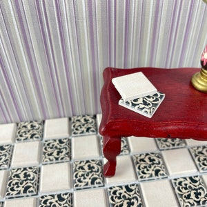 Dollhouse Tile Flooring, Miniature Furniture, Victorian Floor, 1:12 ...