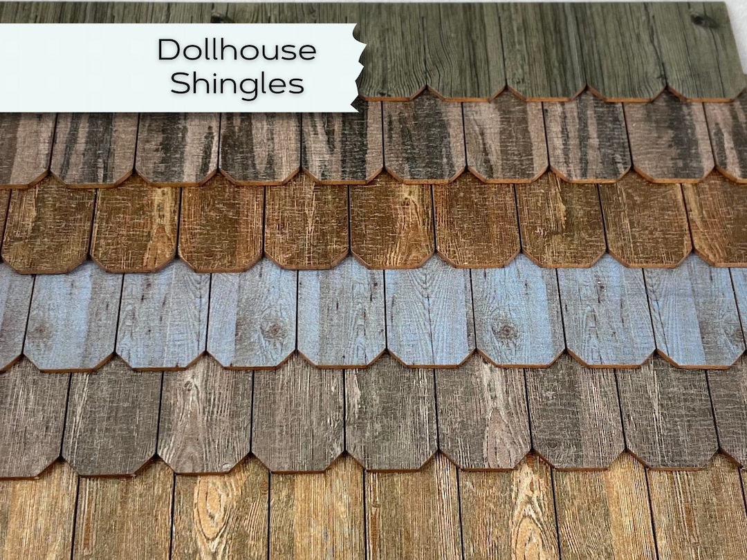 Dollhouse Shingles, Realistic Roofing Project, Authentic Miniature Roof ...