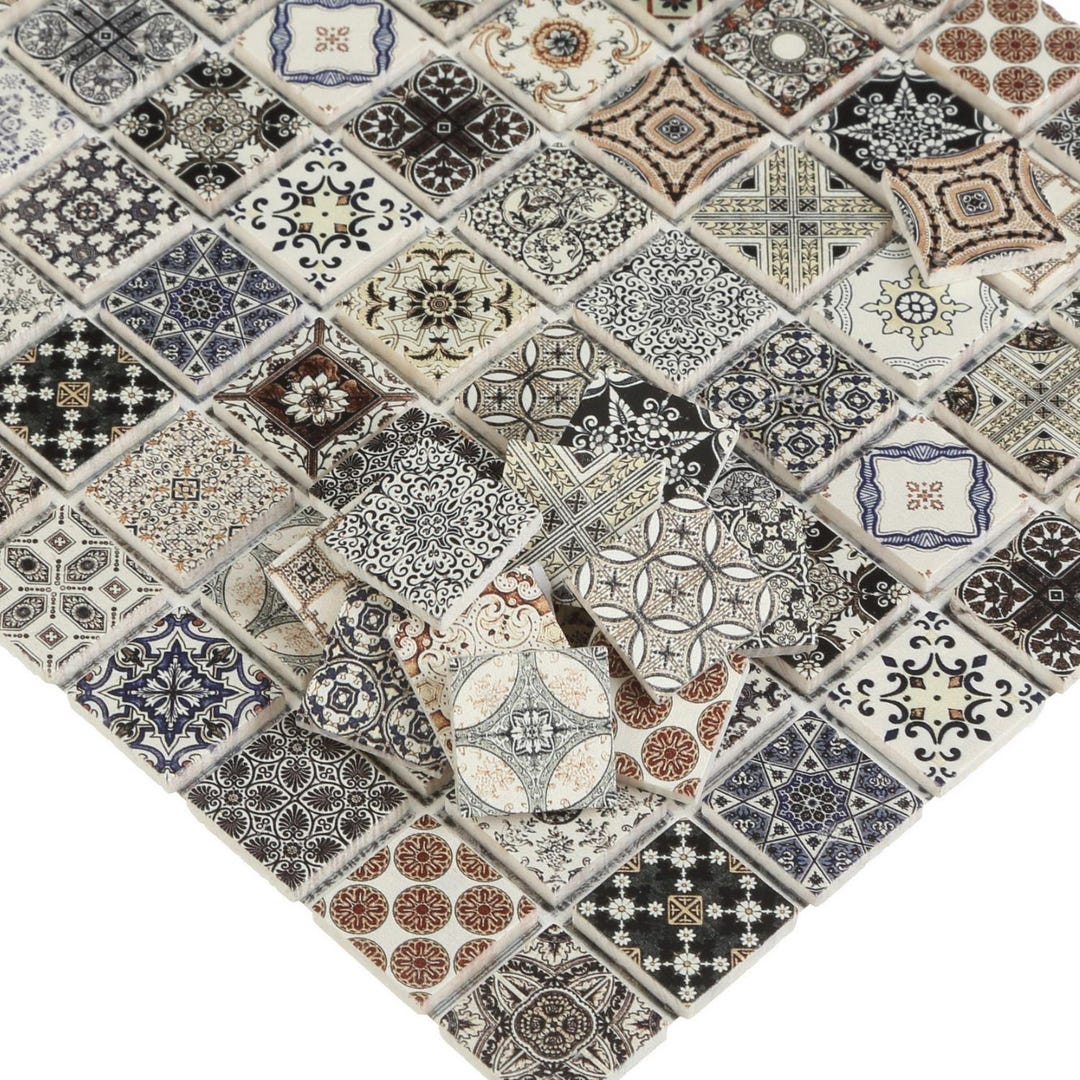 Miniature Stone Tiles, Crafts Wall Mosaics, 1:12 Scale Small Square ...