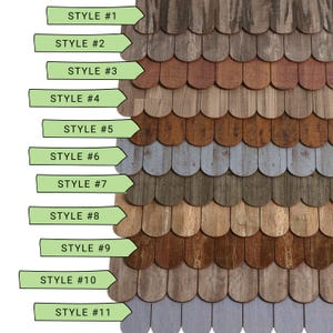 Dollhouse Wooden Roof Shingles, Authentic Miniature Roofing Tiles for a ...