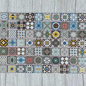 Miniature Ceramic Tiles, 1:12 Scale Small Square Tiles, Crafts Wall ...