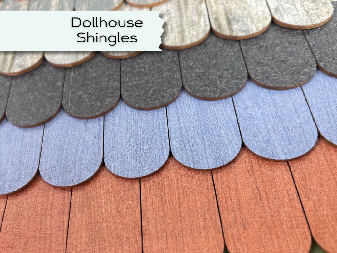 Dollhouse Shingles, Realistic Roofing Project, Authentic Miniature Roof ...