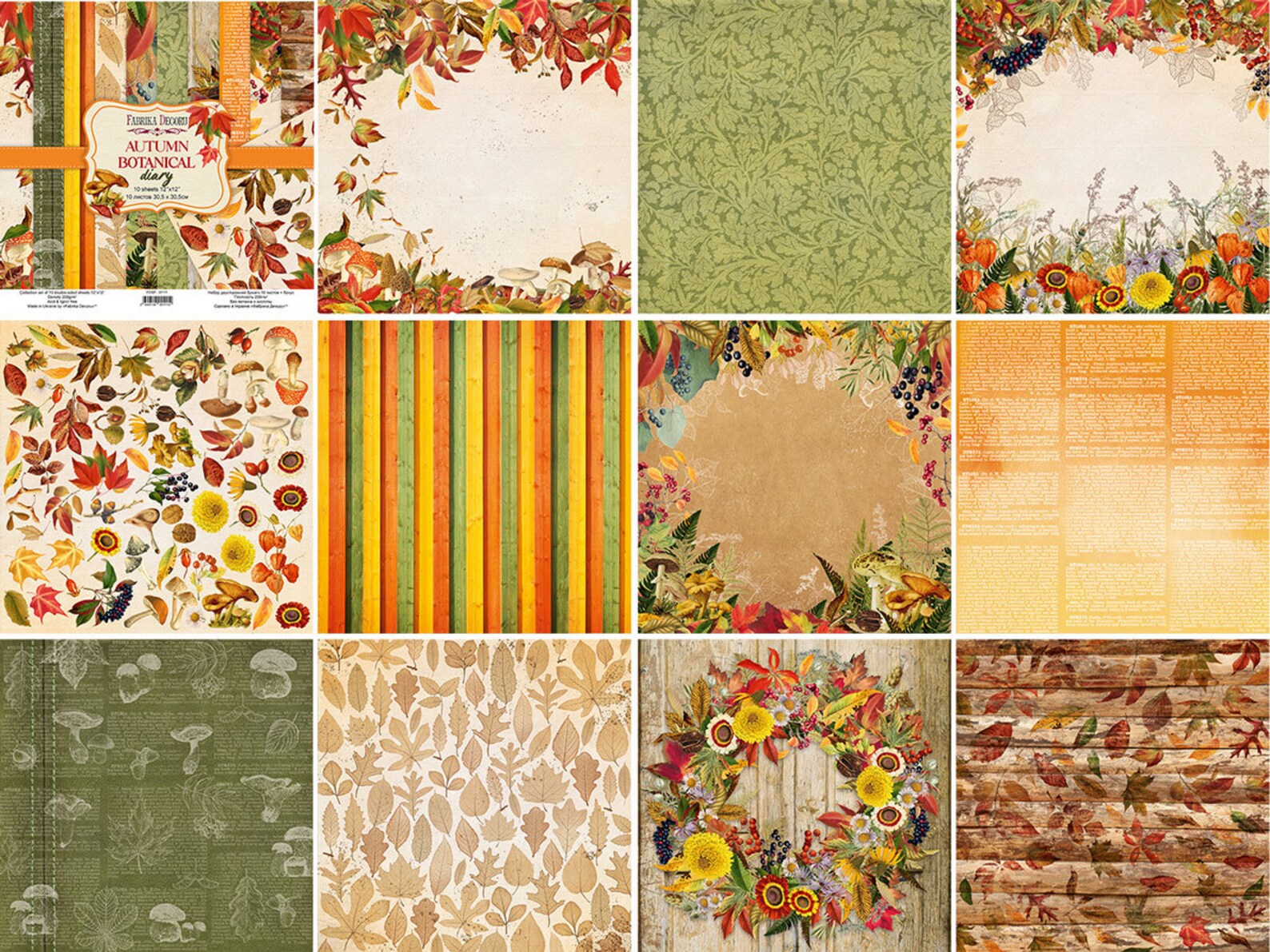 Scrapbook Paper/scrapbook Paper Pack/autumn Paper/scrapbooking Paper ...