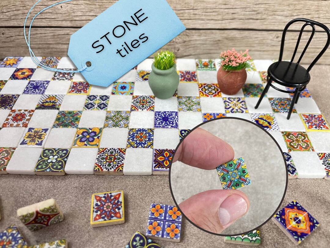 Miniature Stone Tiles: Crafts, Mosaics, Dollhouse Flooring, Decorative ...