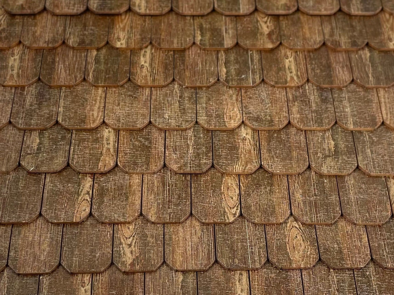 Dollhouse Wooden Roof Shingles, Authentic Miniature Roofing Tiles for a ...