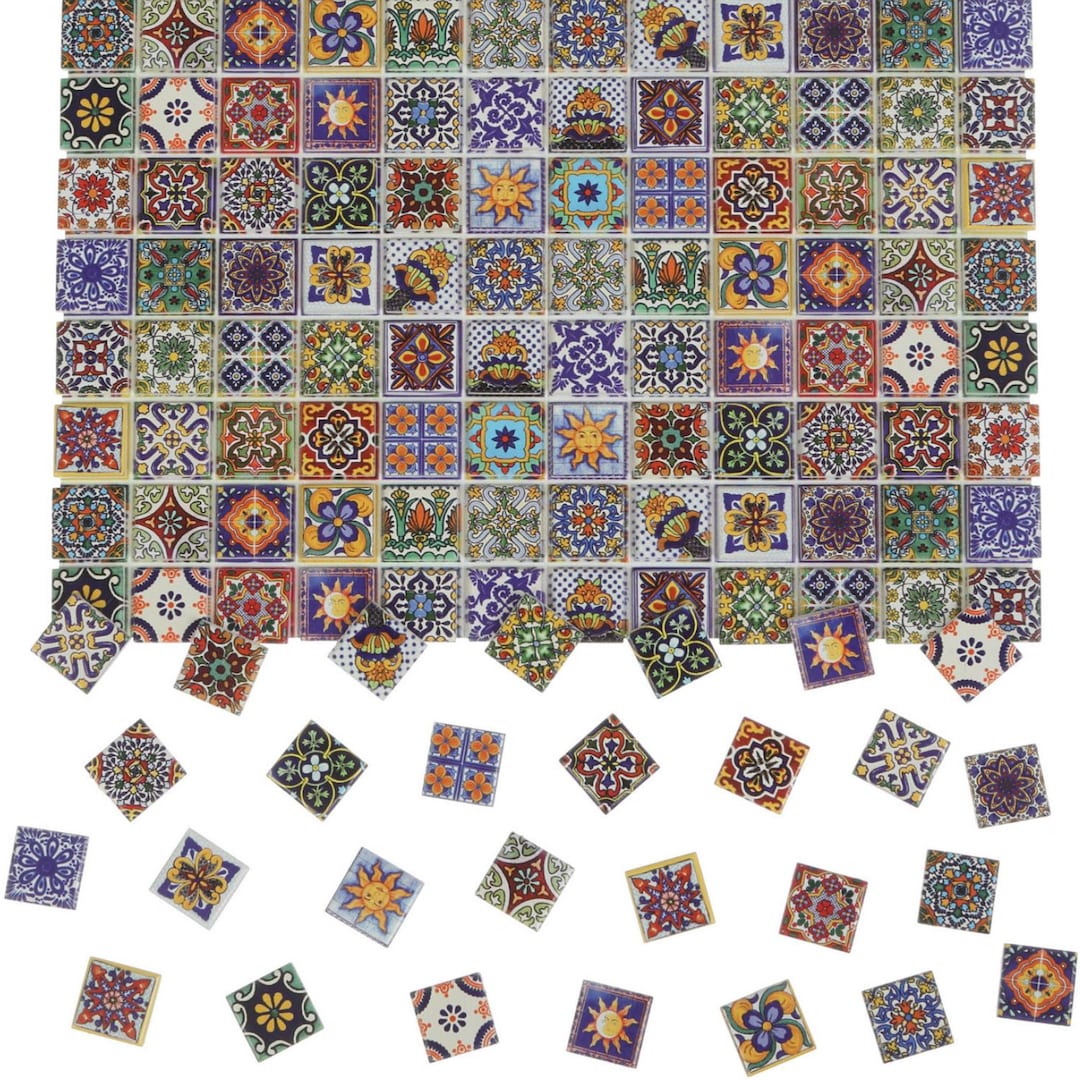 Dollhouse Tile Flooring, Hobby Miniatures Floor Tiles, Mini Spanish ...