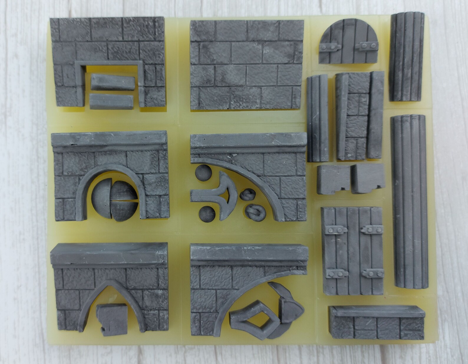 Gothic Temples Silicone Mold: Dnd Miniature Terrain, Dungeon Wall - Etsy