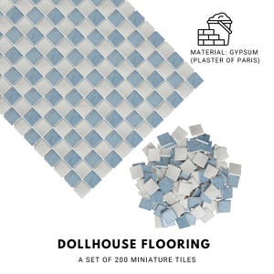 Dollhouse Flooring, Hobby Miniatures Floor Tiles, 1:12 Scale Small ...