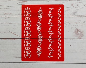 Fan & Circle Pattern Stencil by Studior12 Craft DIY Greek Backsplash ...