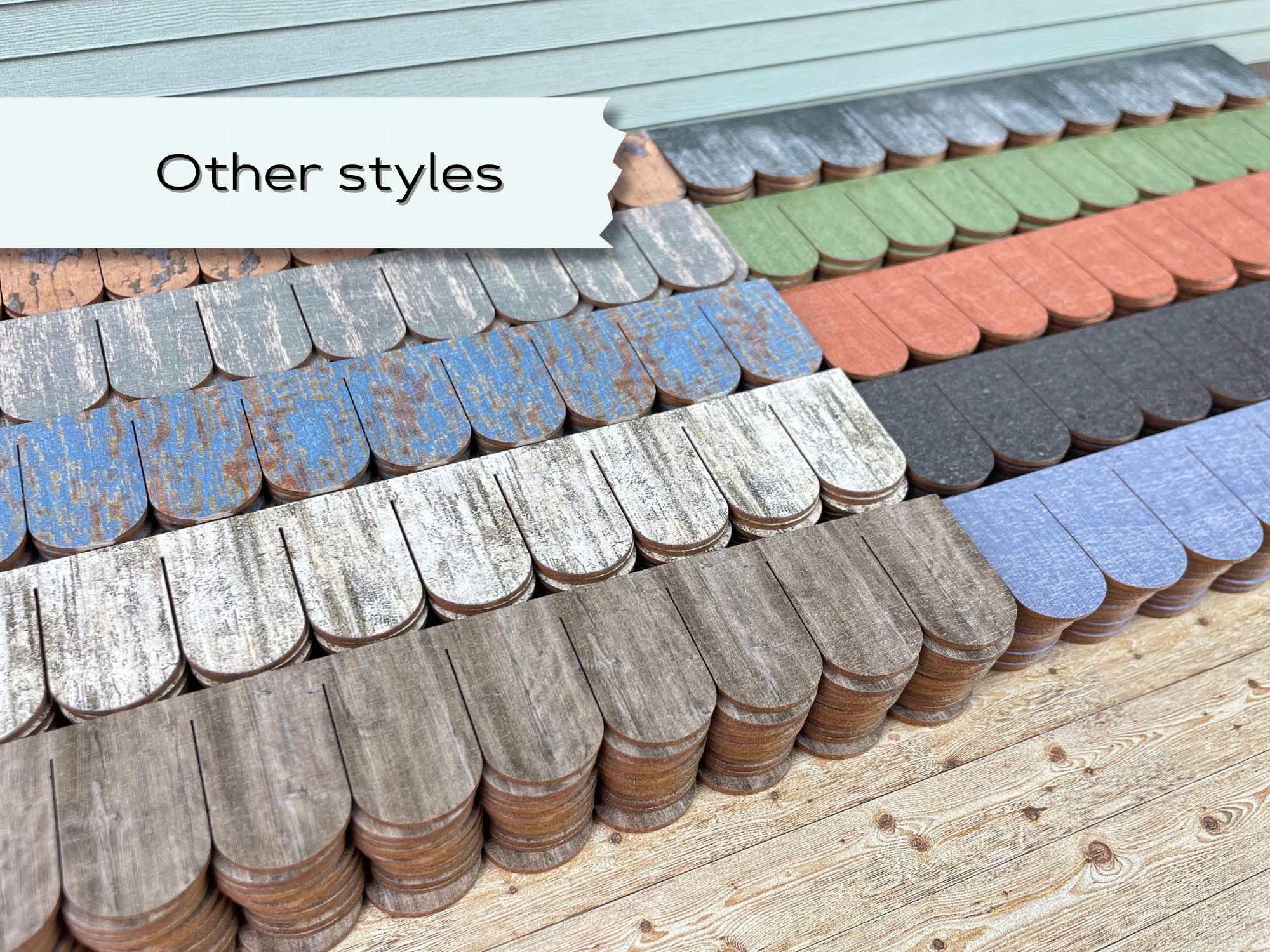 Dollhouse Wooden Roof Shingles, Authentic Miniature Roofing Tiles for a ...