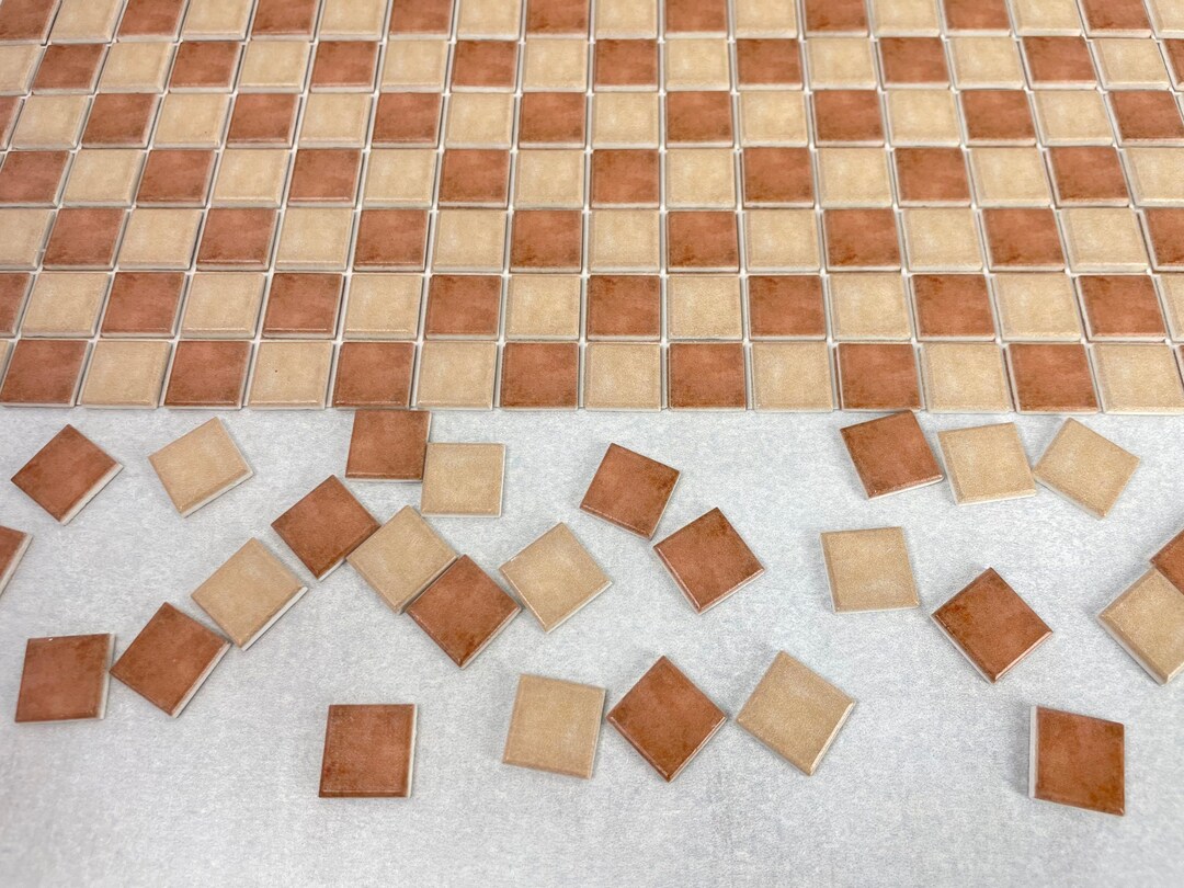 Dollhouse Tile Flooring, Miniature Furniture, Terra Cotta Floor, 1:12 ...